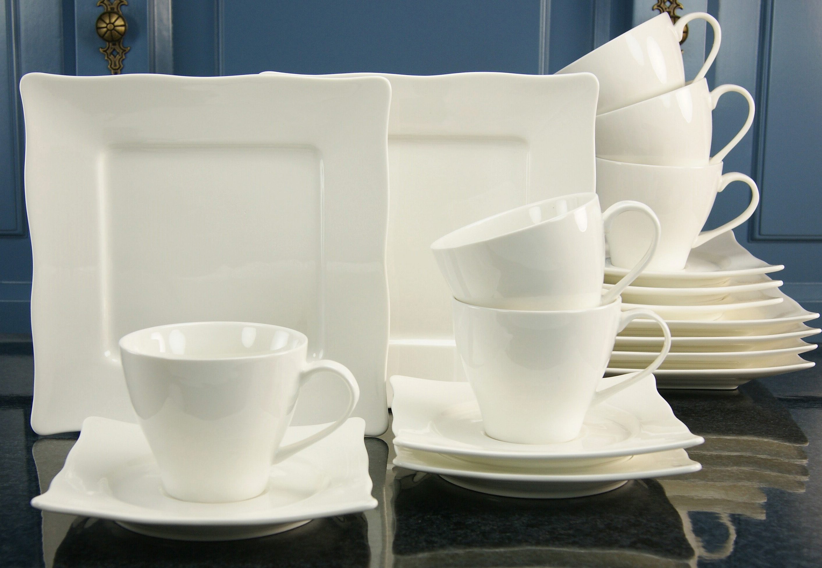 Creatable Kaffeeservice Eva 18 Tlg Porzellan Mikrowellengeeignet