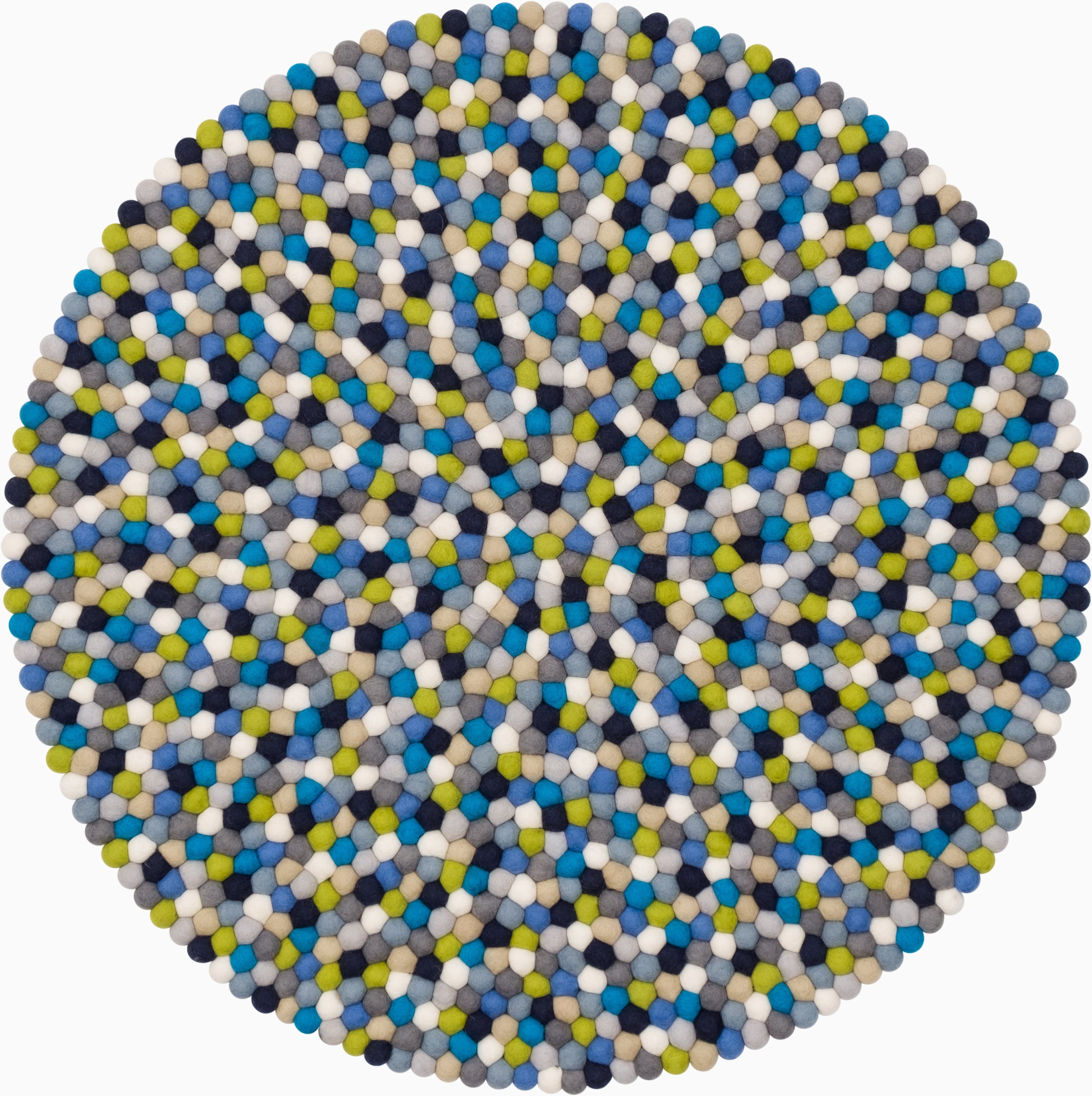 Wollteppich Fritz Filzkugelteppich, myfelt, multifarben bunt, 100% reiner Schurwolle, rund