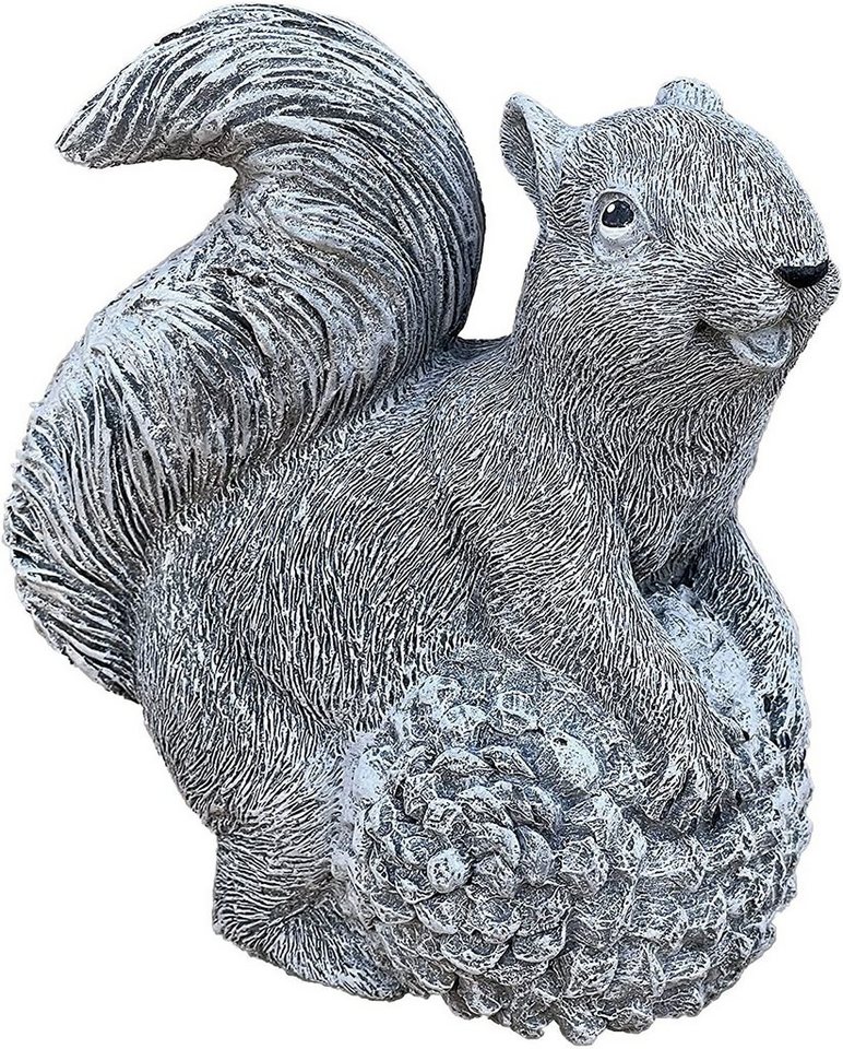 Stone And Style Gartenfigur Steinfigur Eichhörnchen Mit Tannenzapfen