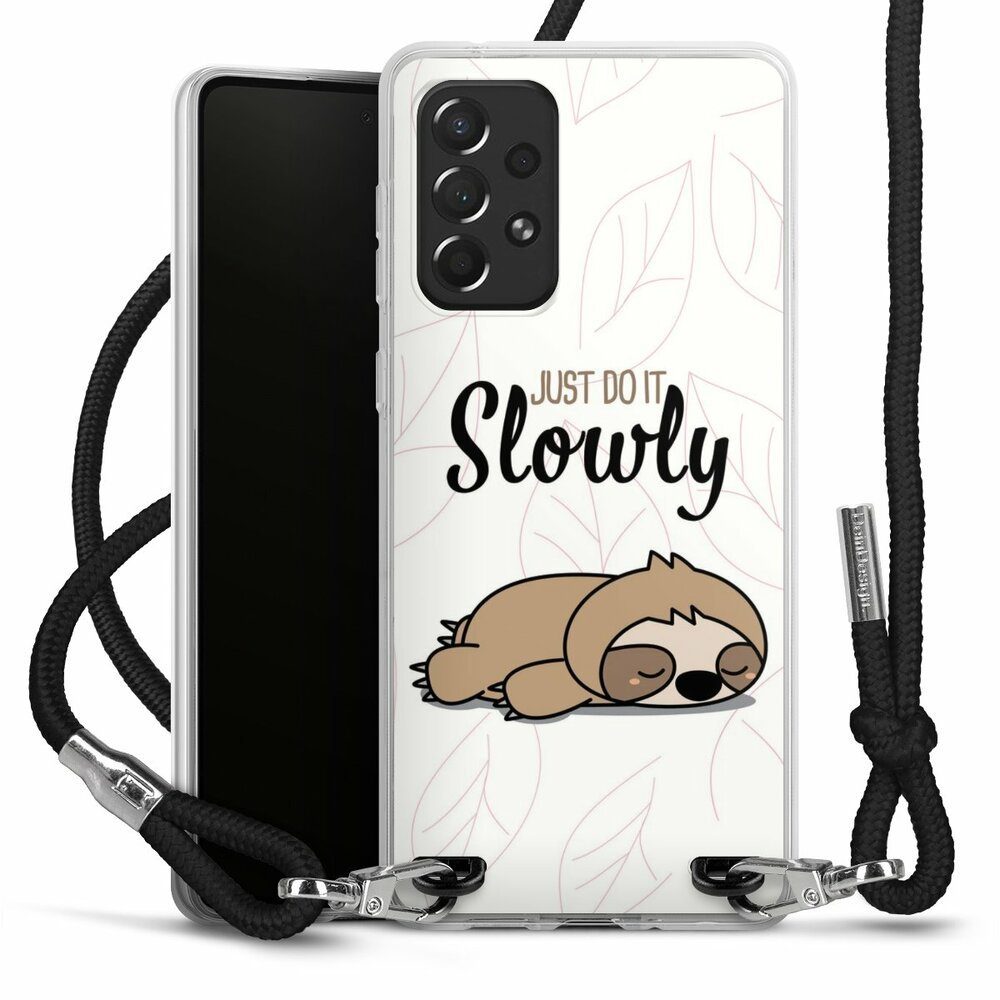 Deindesign Handyhülle Tiere Faultier Lazy Sunday Just Do It Slowly