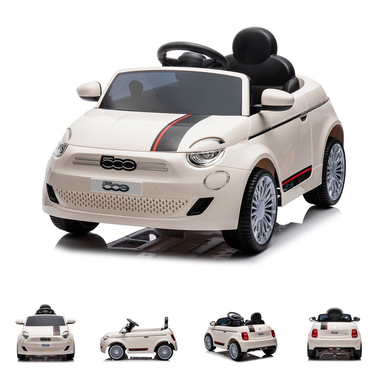 Chipolino Elektro-Kinderauto Kinder Elektroauto Fiat 500, Belastbarkeit ...