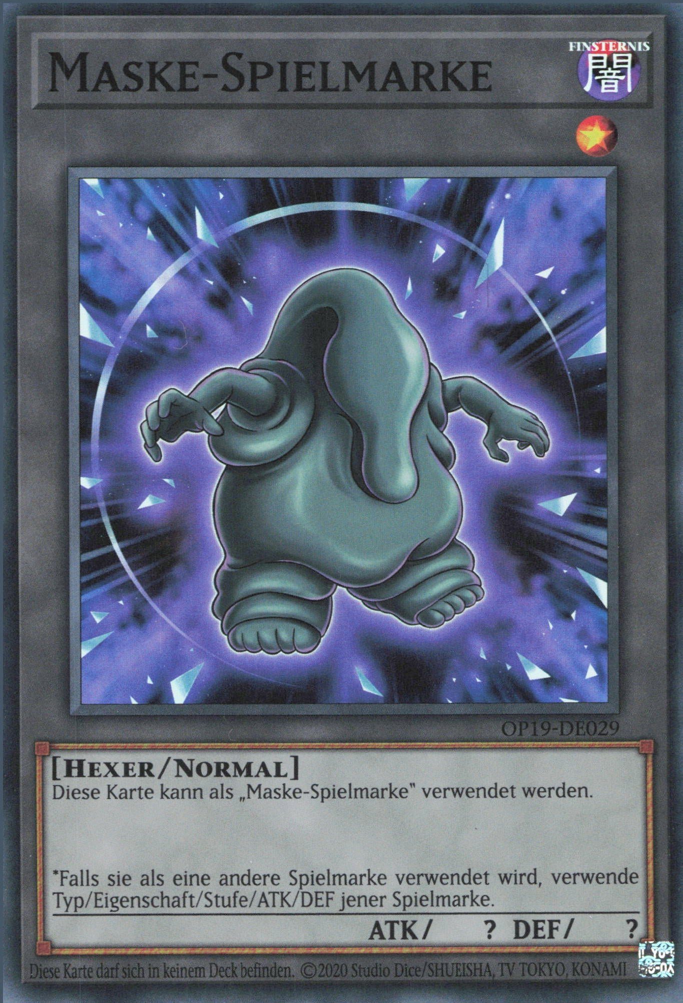 Recollectibles Sammelkarte Yugioh Karte Maske Spielmarke Deutsch Yu Gi