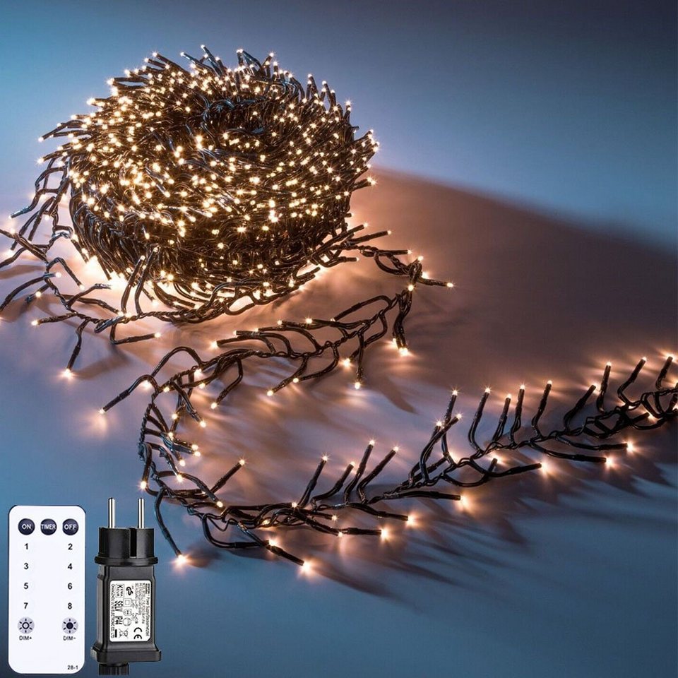 Xersek Nachtlicht Warmweiß Led Büschel Lichterkette 1000er 20m Led