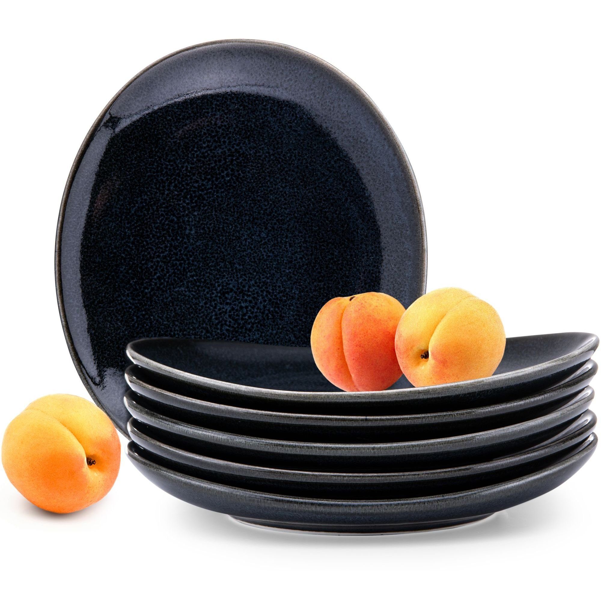 Konsimo Teller Set Dessertteller 6 Tlg 6 Personen Porzellan Time