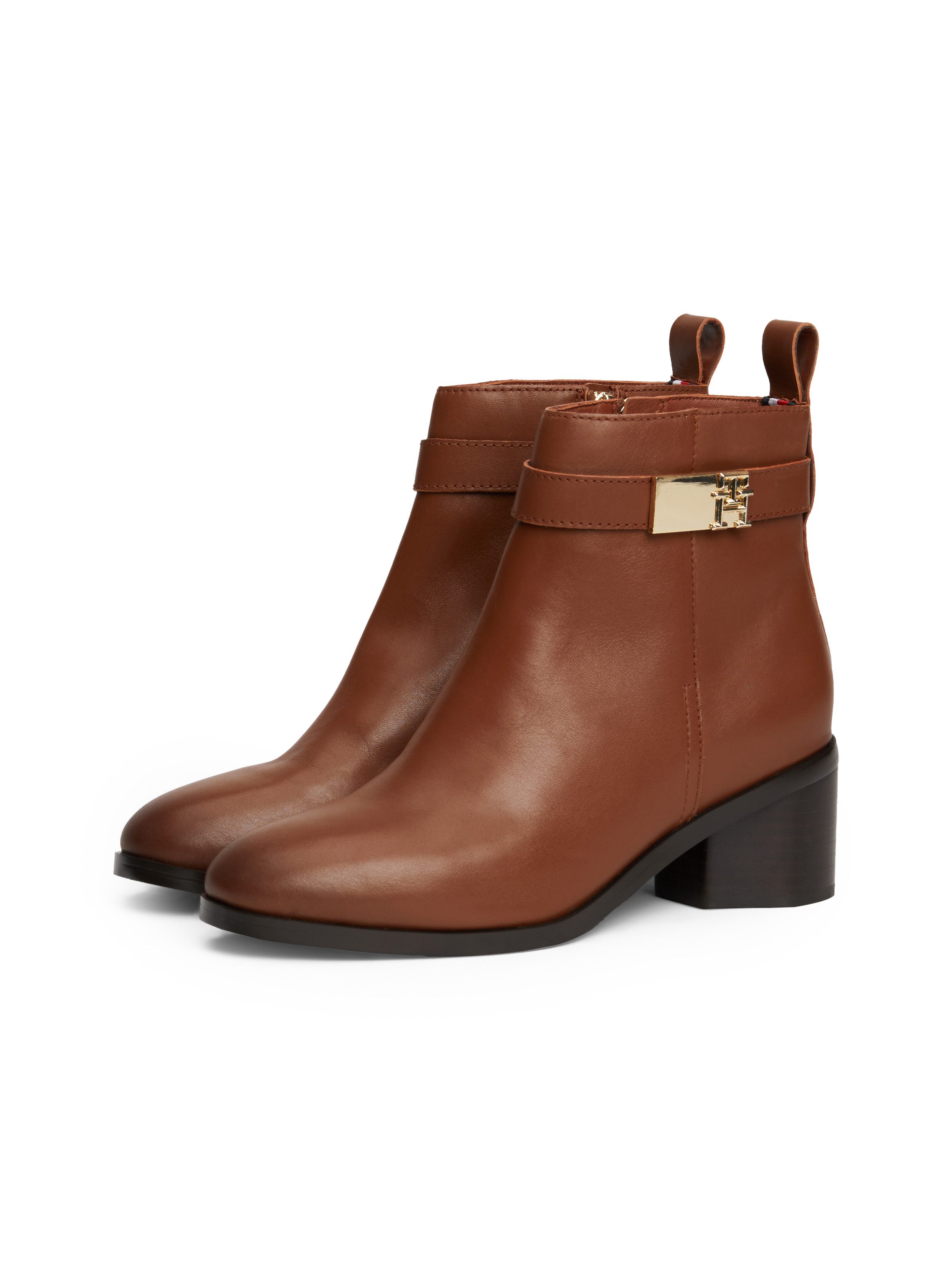 Tommy Hilfiger Th Logo Mid Heel Bootie Stiefelette Blockabsatz