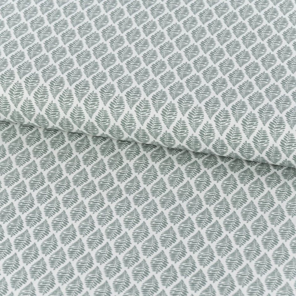 SchÖner Leben Stoff Baumwollstoff Popeline Bio Blätter Geometrisch