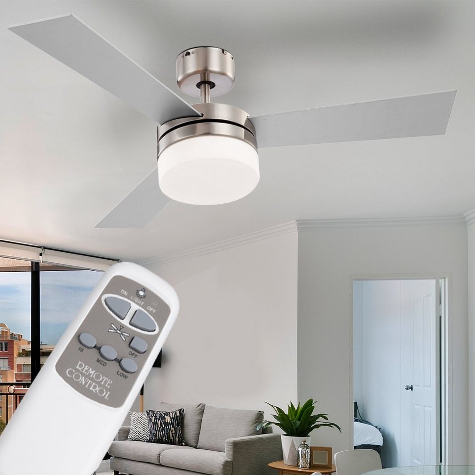 Etc Shop Deckenventilator Led Decken Ventilator Rgb Fernbedienung