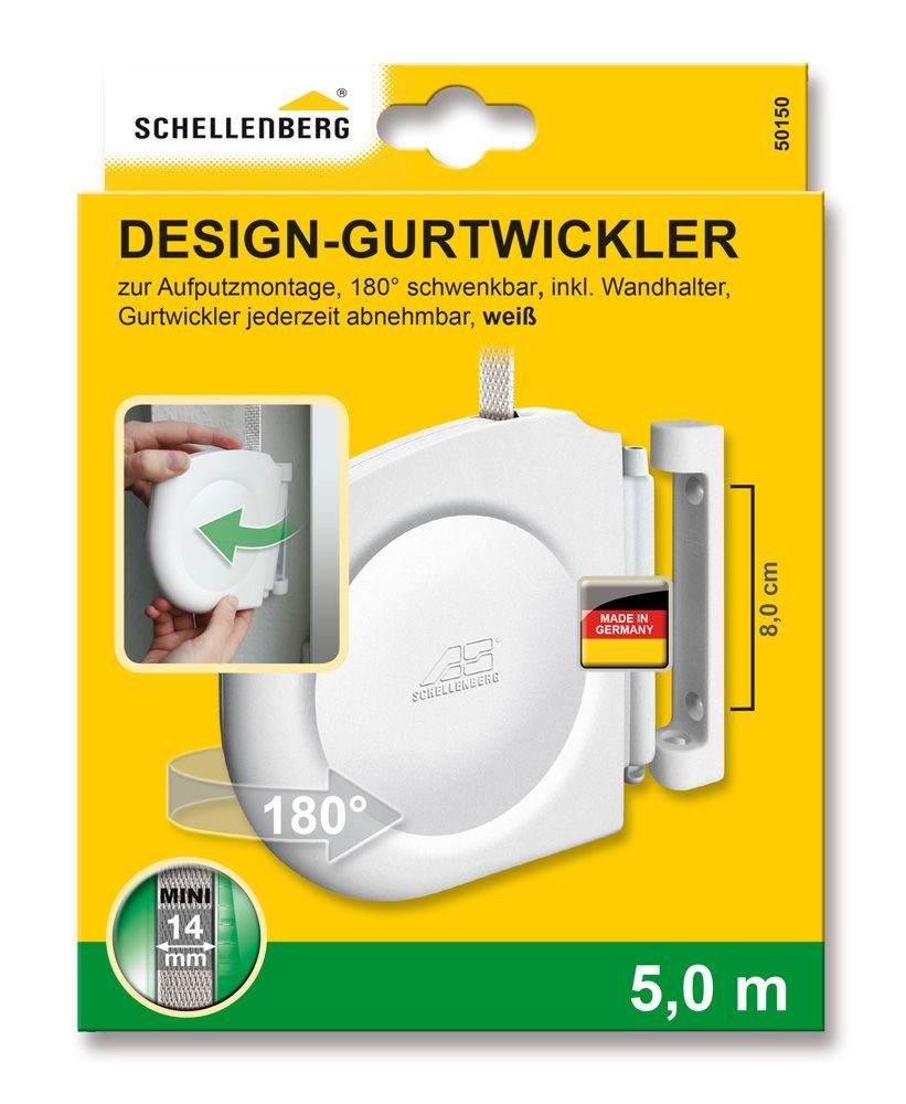 SCHELLENBERG Aufputz-Gurtwickler Schellenberg Design Aufschraubwickler Gurtwickler