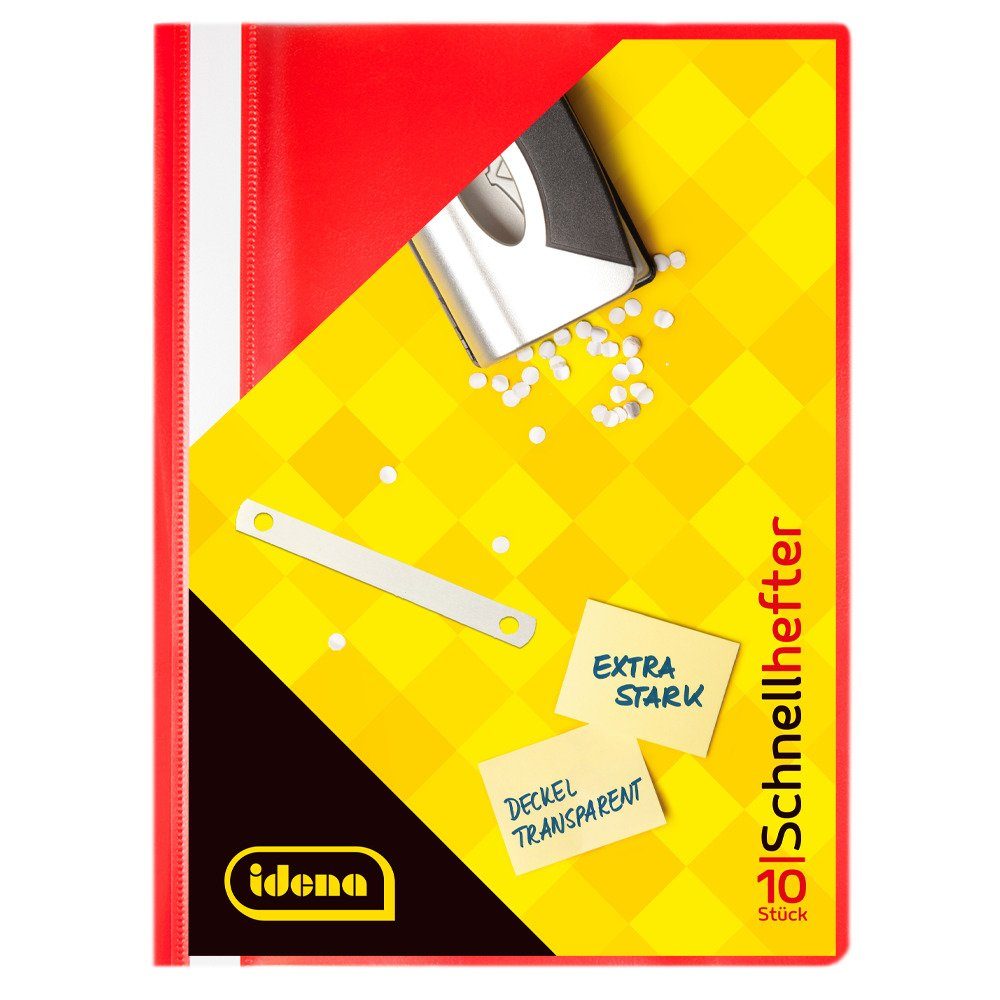 Idena Hefter Idena Schnellhefter A4 PP rot extra stark
