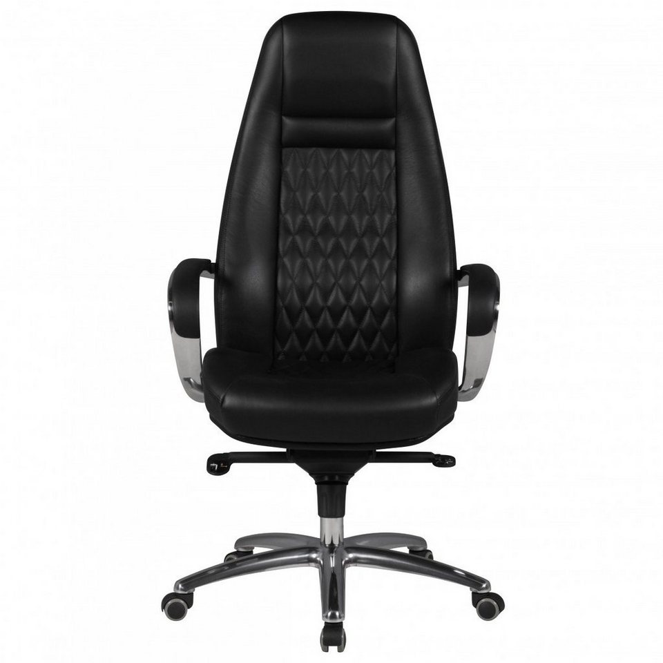 Amstyle Chefsessel Spm1298 Bürostuhl Austin Echt Leder Schwarz
