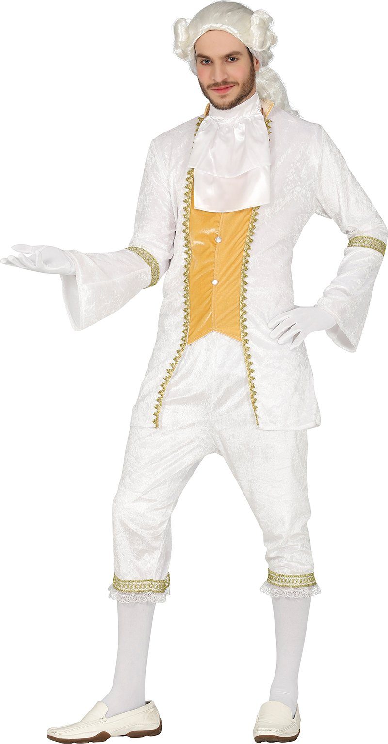 Fiestas Guirca Kostüm Weißer Graf Herren Anzug Mit Jacke Und Jabot