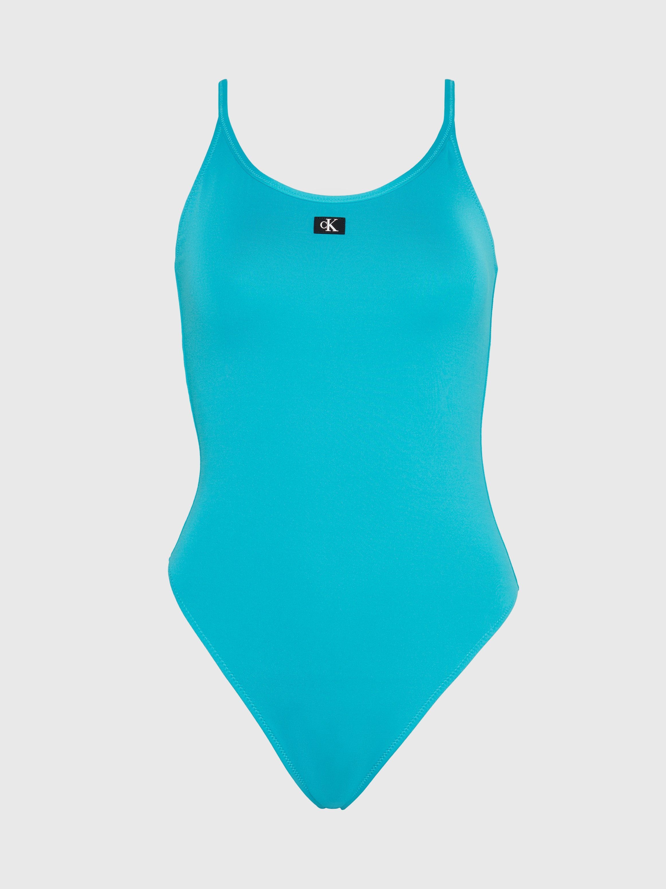 Calvin Klein Swimwear Badeanzug SCOOP ONE PIECE mit Logodruck auf der ...