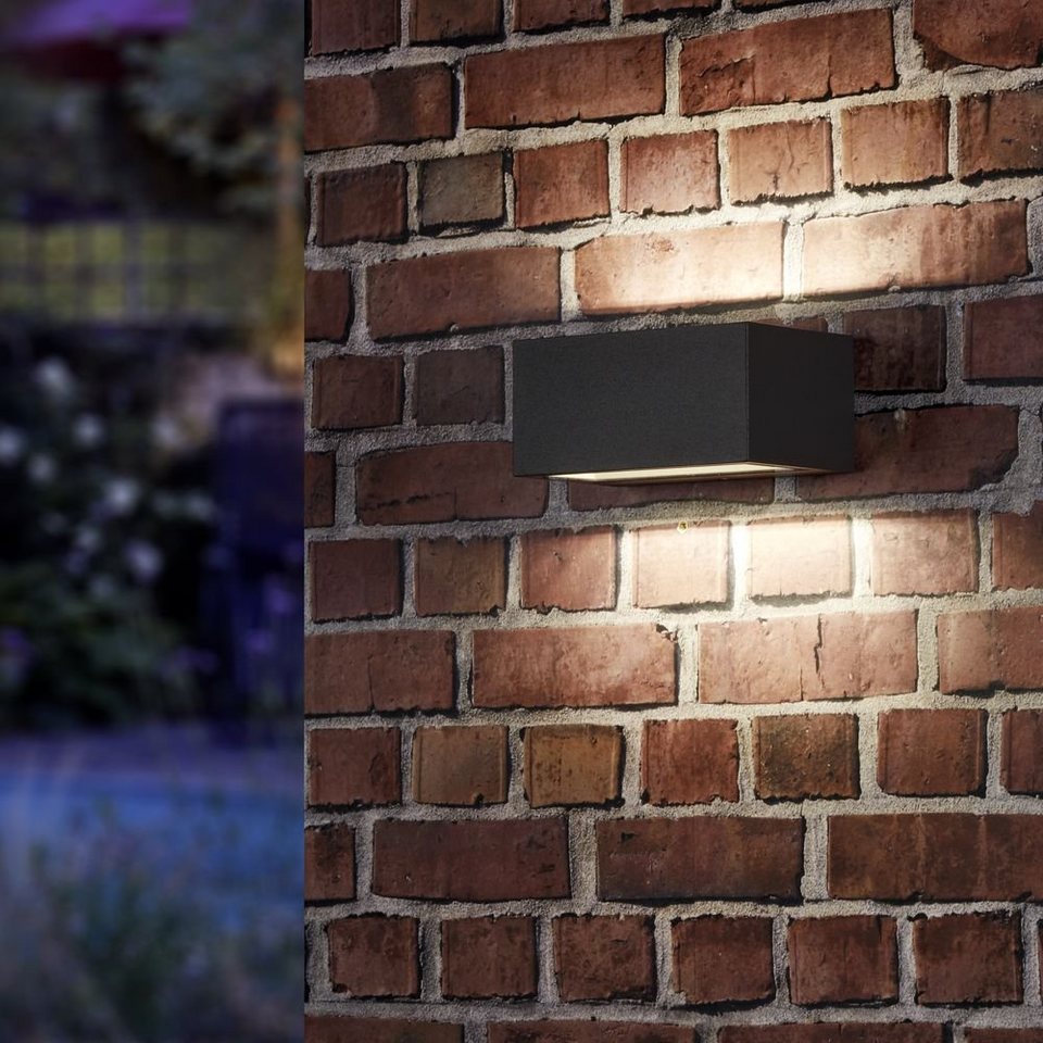 Lutec Led Außen Wandleuchte Led Außenwandleuchte Gemini In Anthrazit