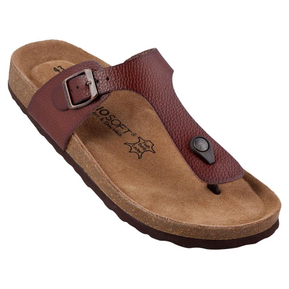 Biosoft Comfort & Easy Walk Biosoft Herren Sandalen Zehentrenner Leder ...