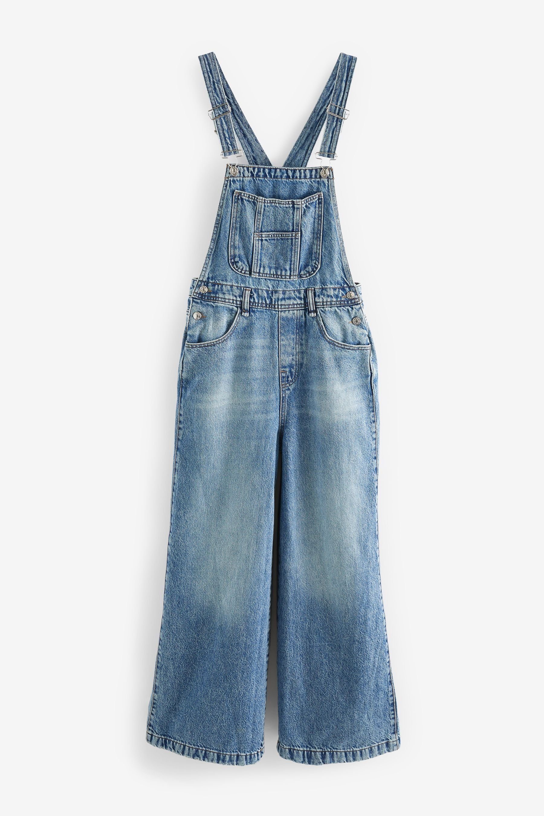 Next Latzjeans Verkürzte Latzhose Mit Weitem Beinschnitt 1 Tlg