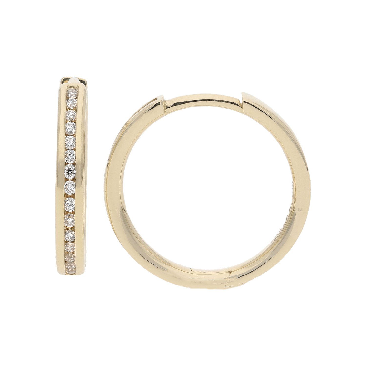 JuwelmaLux Paar Creolen JuwelmaLux Creolen 585/000 (14 Karat) Gold mit Brillanten JL10-06-3242 ...