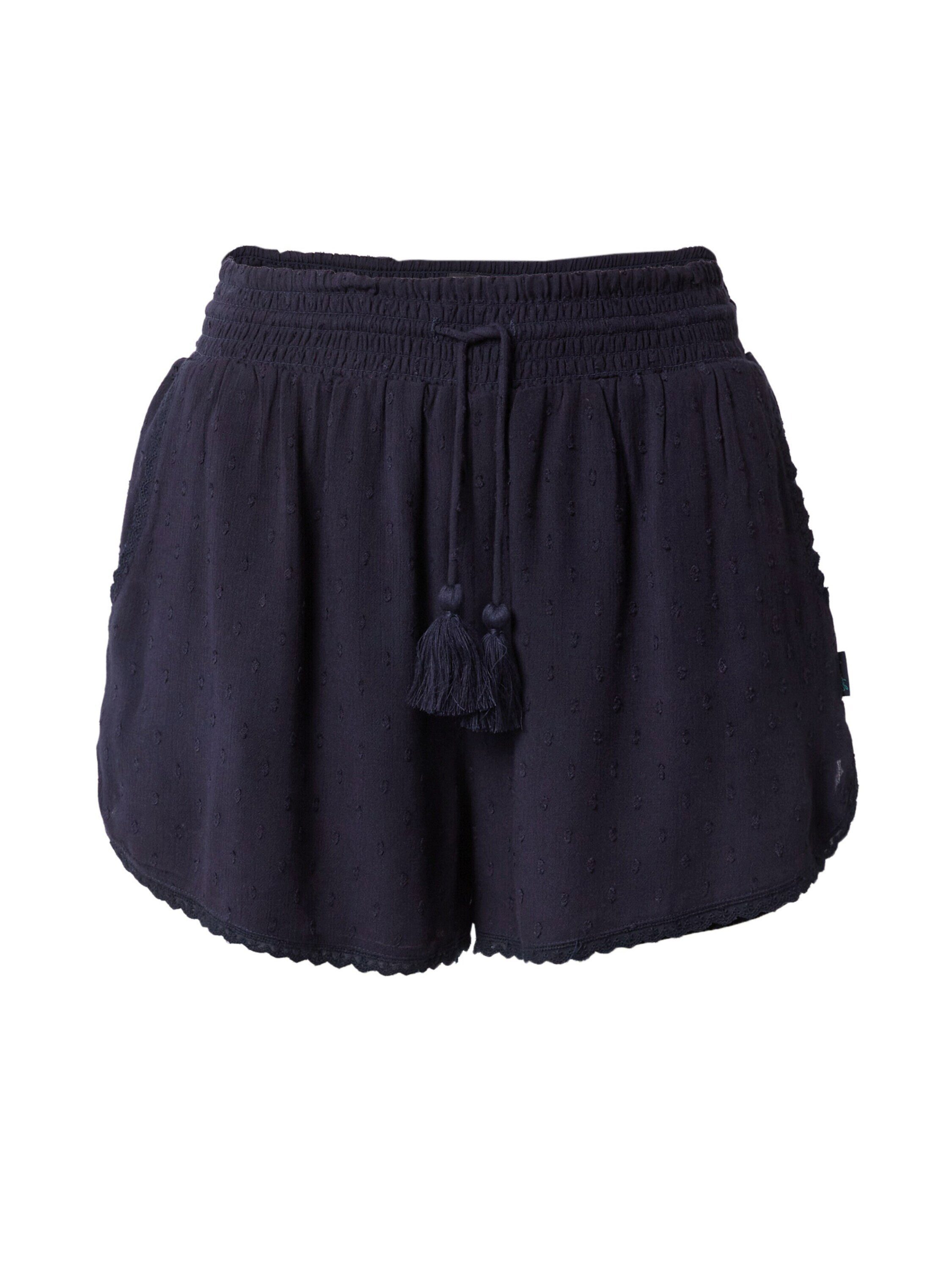 Superdry Shorts (1-tlg) Fransen, Drapiert/gerafft, Spitze