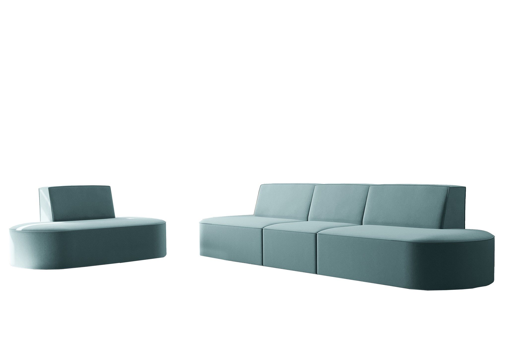 Fun Möbel Polstergarnitur Sofaset Designersofa Milot 3 1 In Stoff Set
