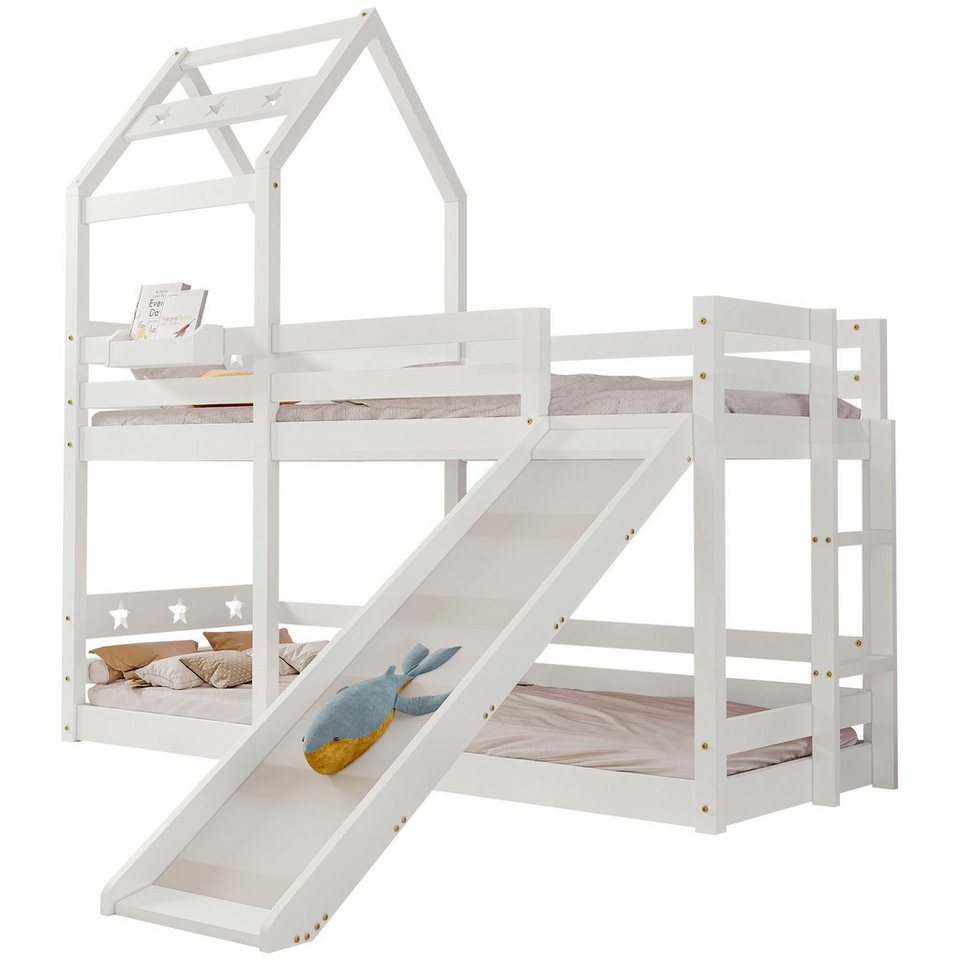 Modfu Etagenbett Etagenbett Hausbett Mit Stauraum Unter Der Treppe