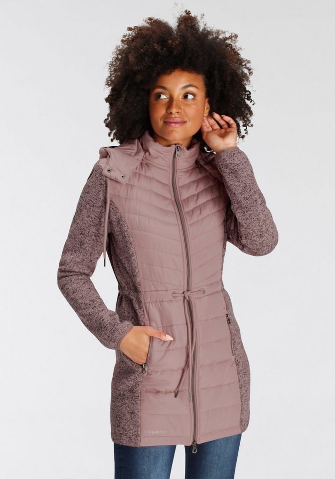 Kangaroos Steppjacke Im Trendigem Material Mix Mit Abnehmbarer Kapuze