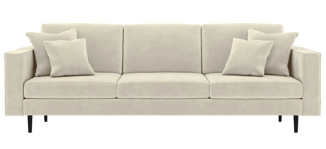 Jvmoebel 3 Sitzer Beige Viersitzer Sofa Stoff Wohnzimmer Design Couch