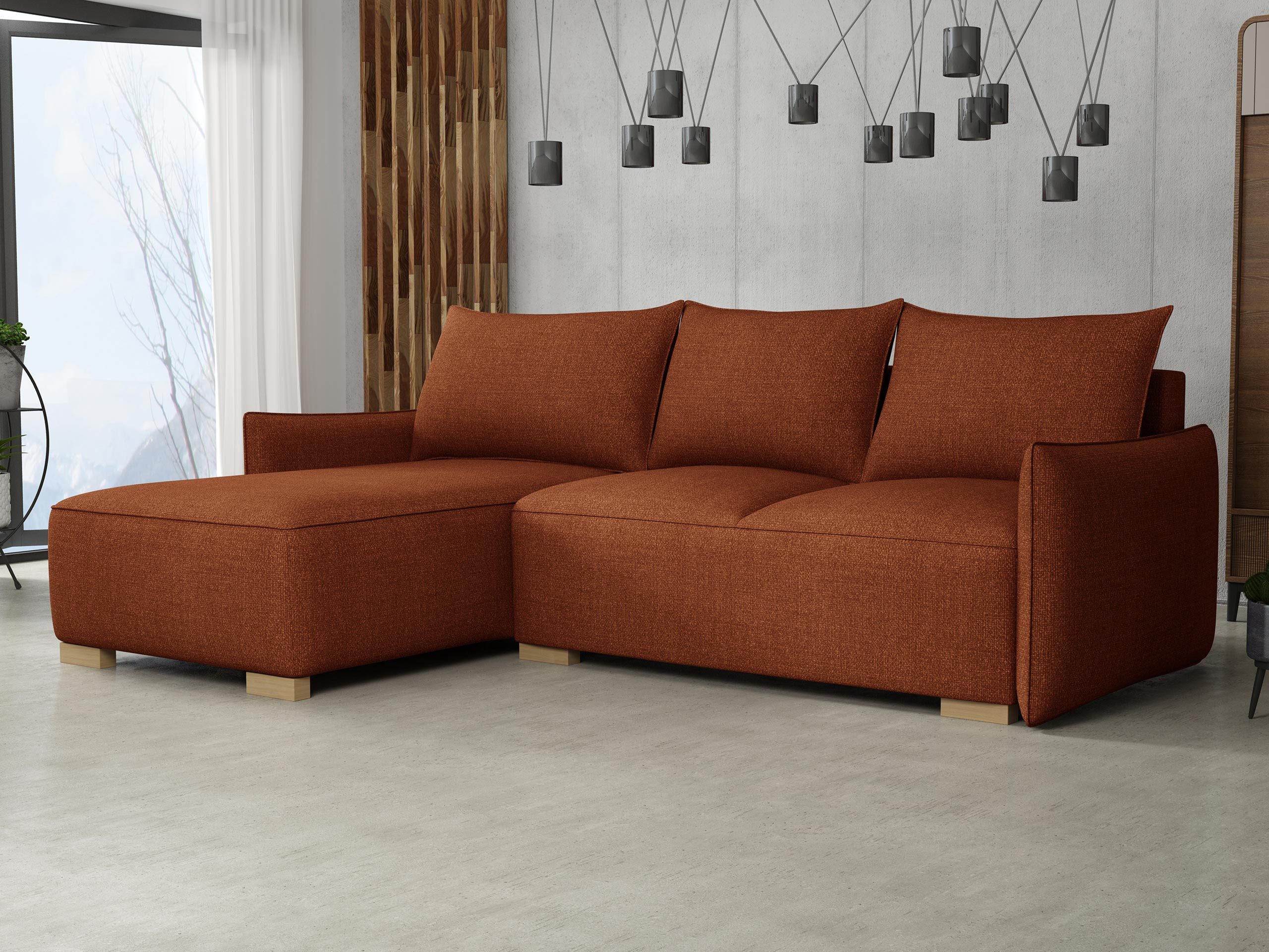 MIRJAN24 Ecksofa Focus L, mit Bettkasten und Schlaffunktion, Holzfüße ...