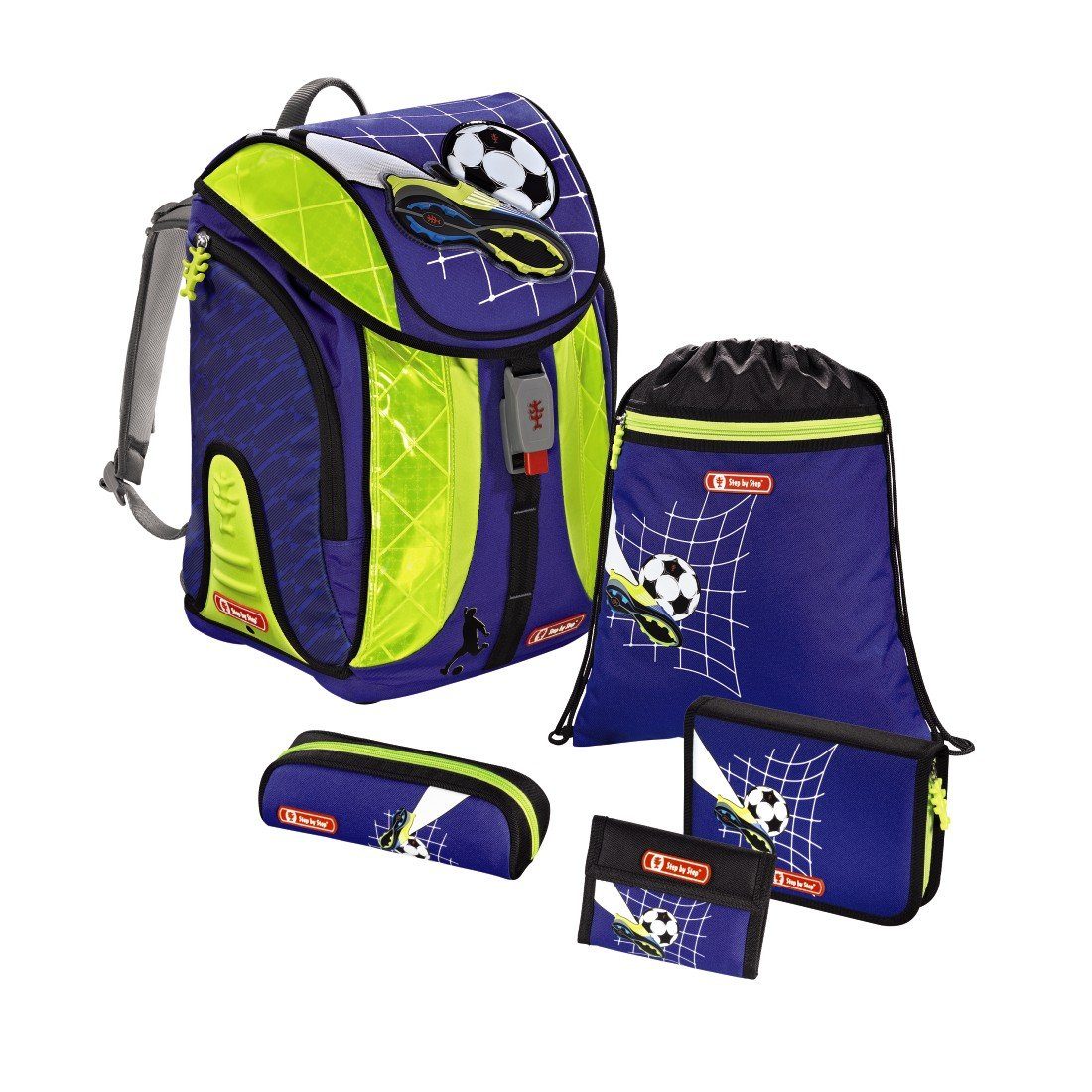 Step By Step Schulranzen Set Mäppchenschlamperetuisport Brustbeutel
