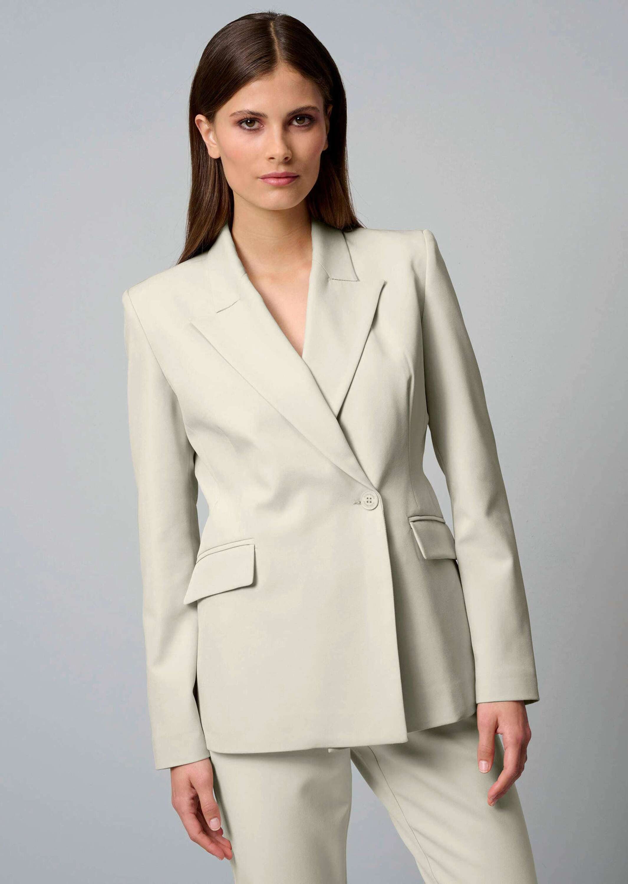 Alba Moda Longblazer Blazer mit Reverskragen, Langarm