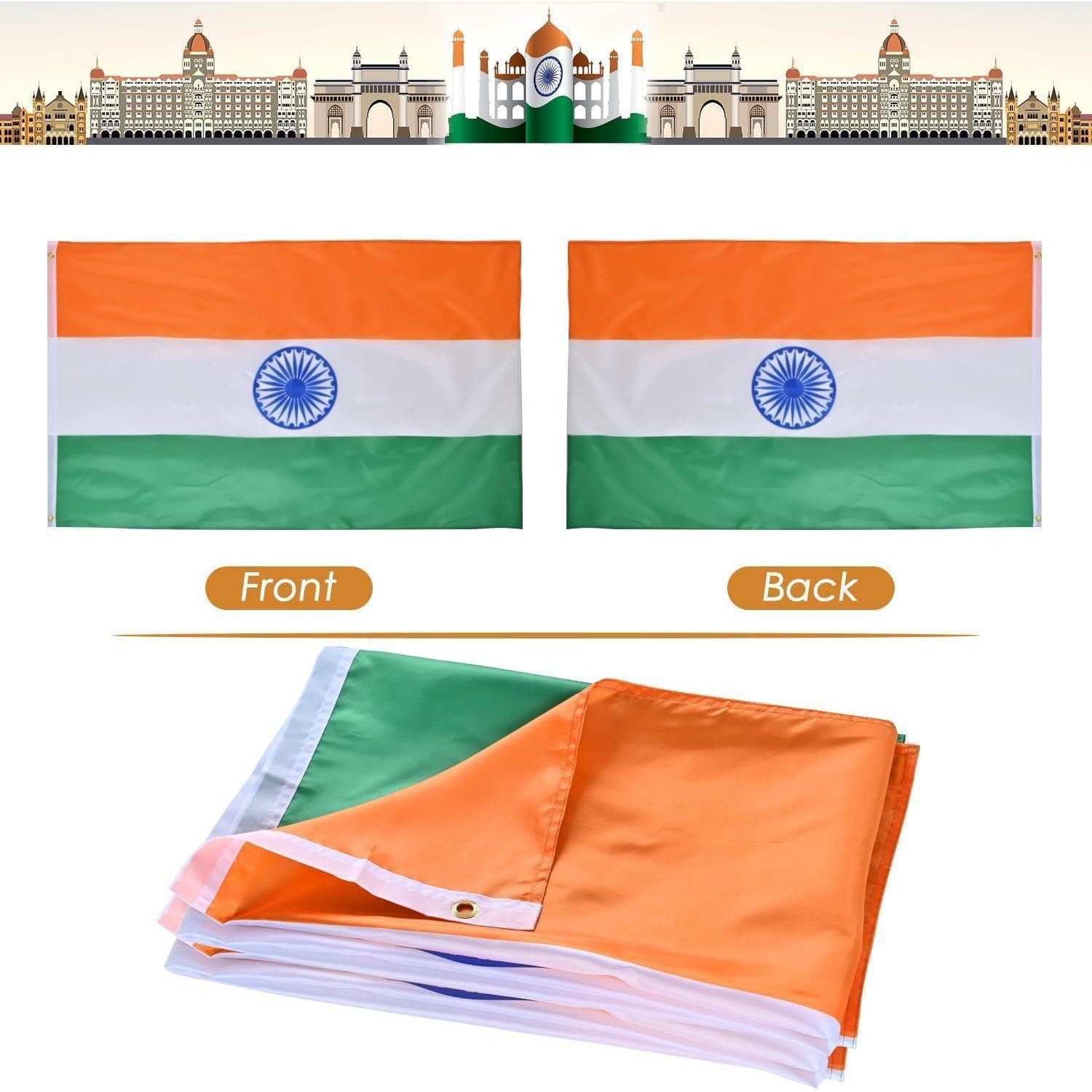 LuxusKollektion Flagge Indien Flagge 90x150cm Messingösen Fußball WM 2 ...