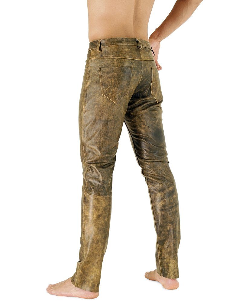 BOCKLE Lederhose Bockle® Bockle® NEW 411 ANTIK Leather Jeans Lederhose ...