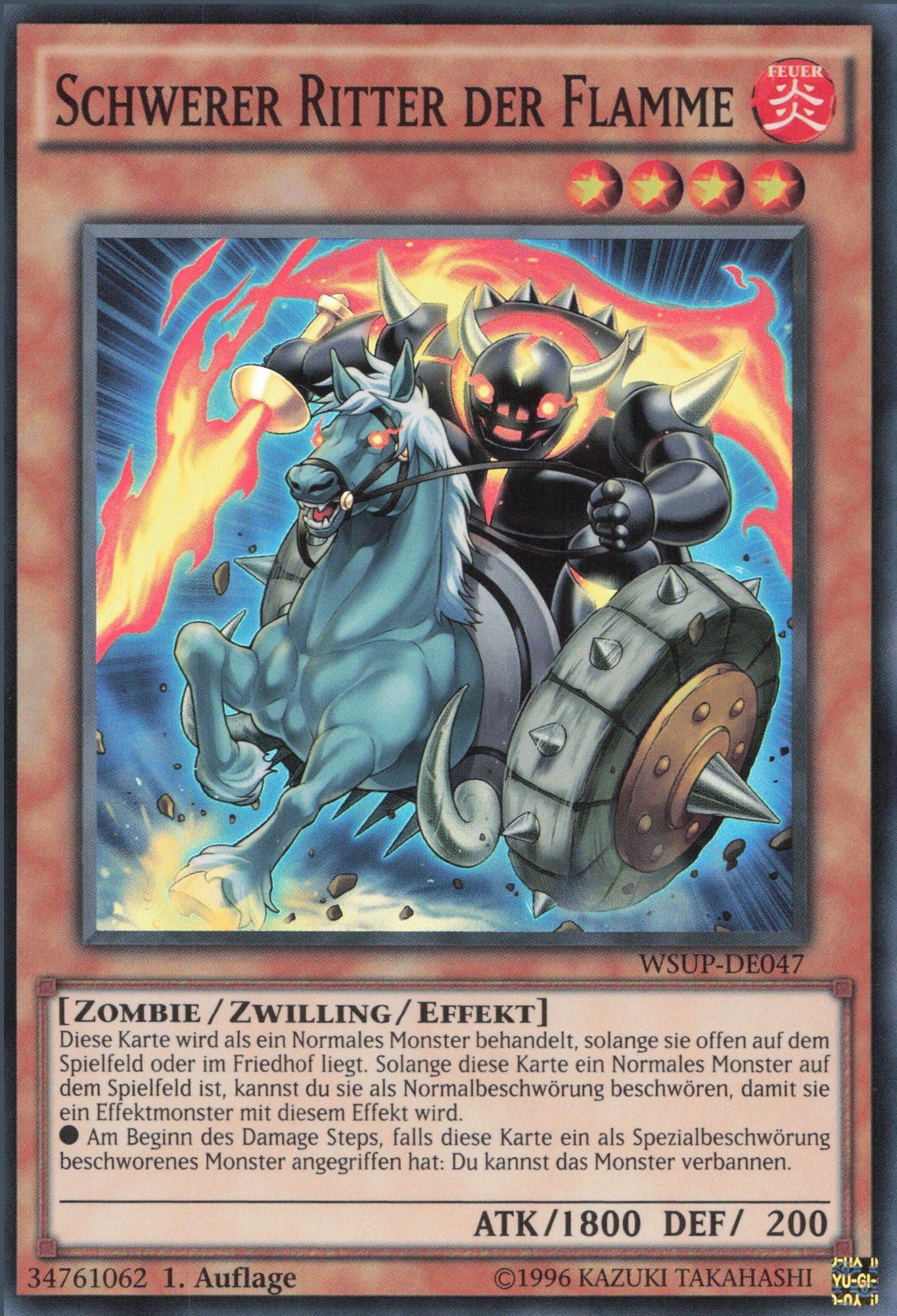 Recollectibles Sammelkarte Yugioh Karte Schwerer Ritter Der Flamme