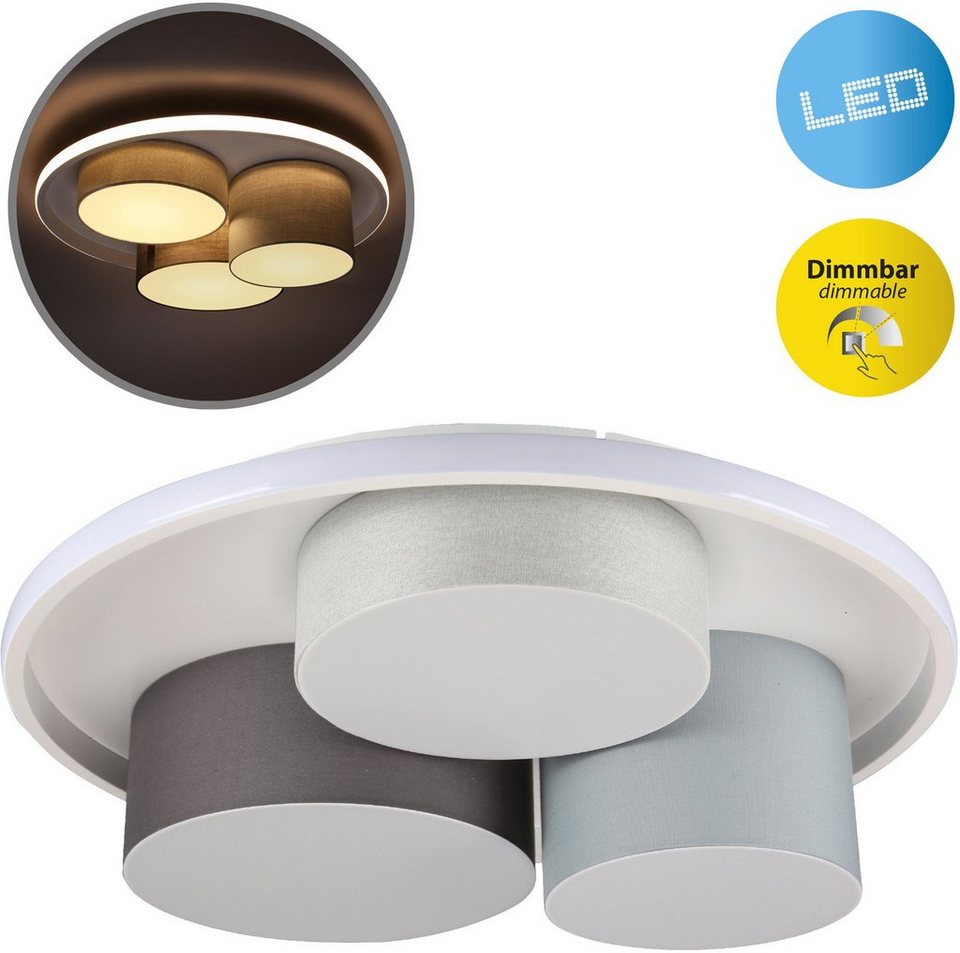 Näve Led Deckenleuchte Eppan Dimmfunktion Led Fest Integriert