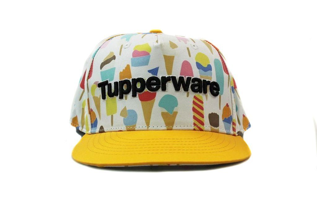 TUPPERWARE Lunchbox Cap orange weiß Sommer Eis onesize + SPÜLTUCH