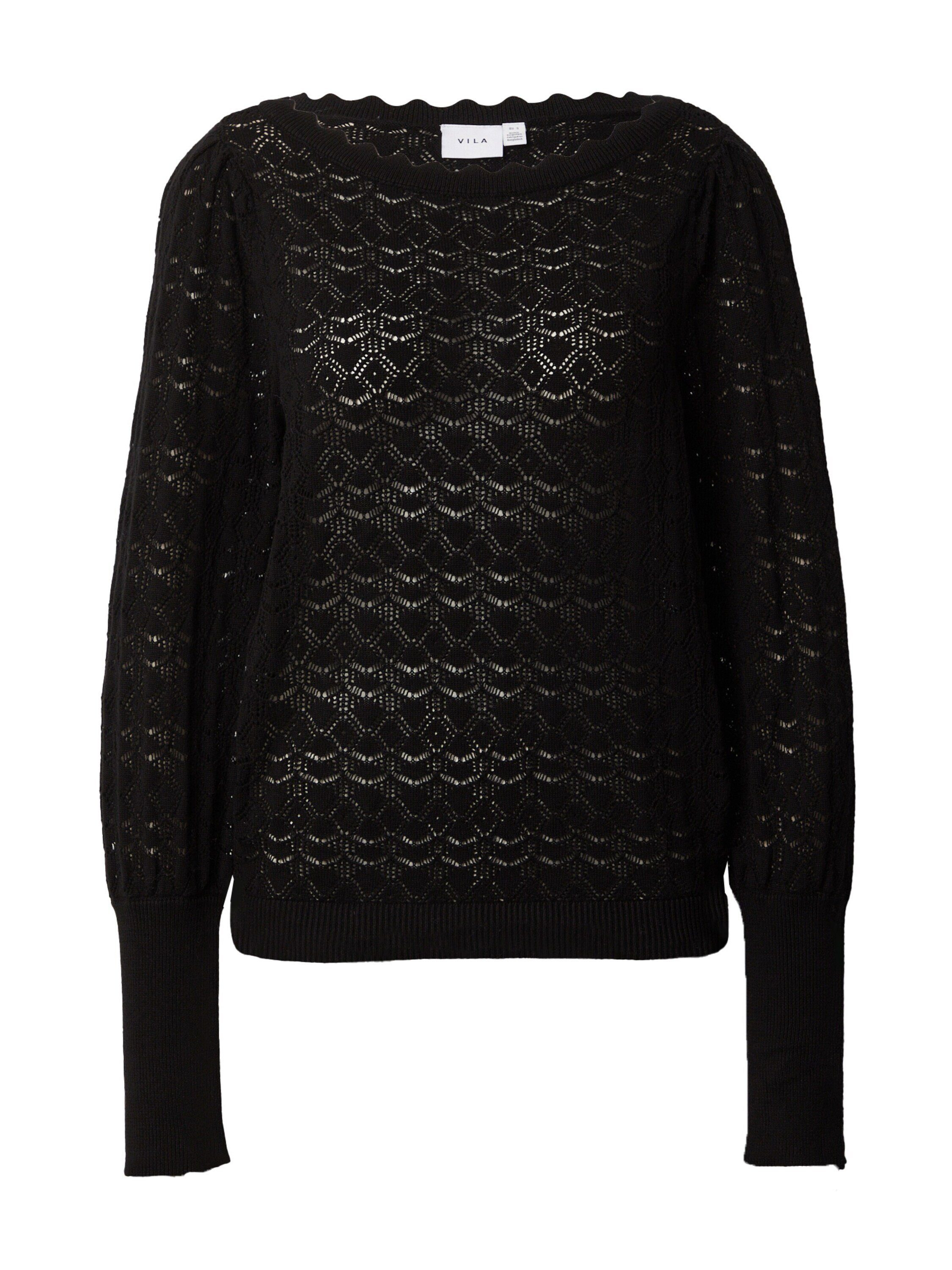 Vila Strickpullover Vivo (1-tlg) Lochmuster