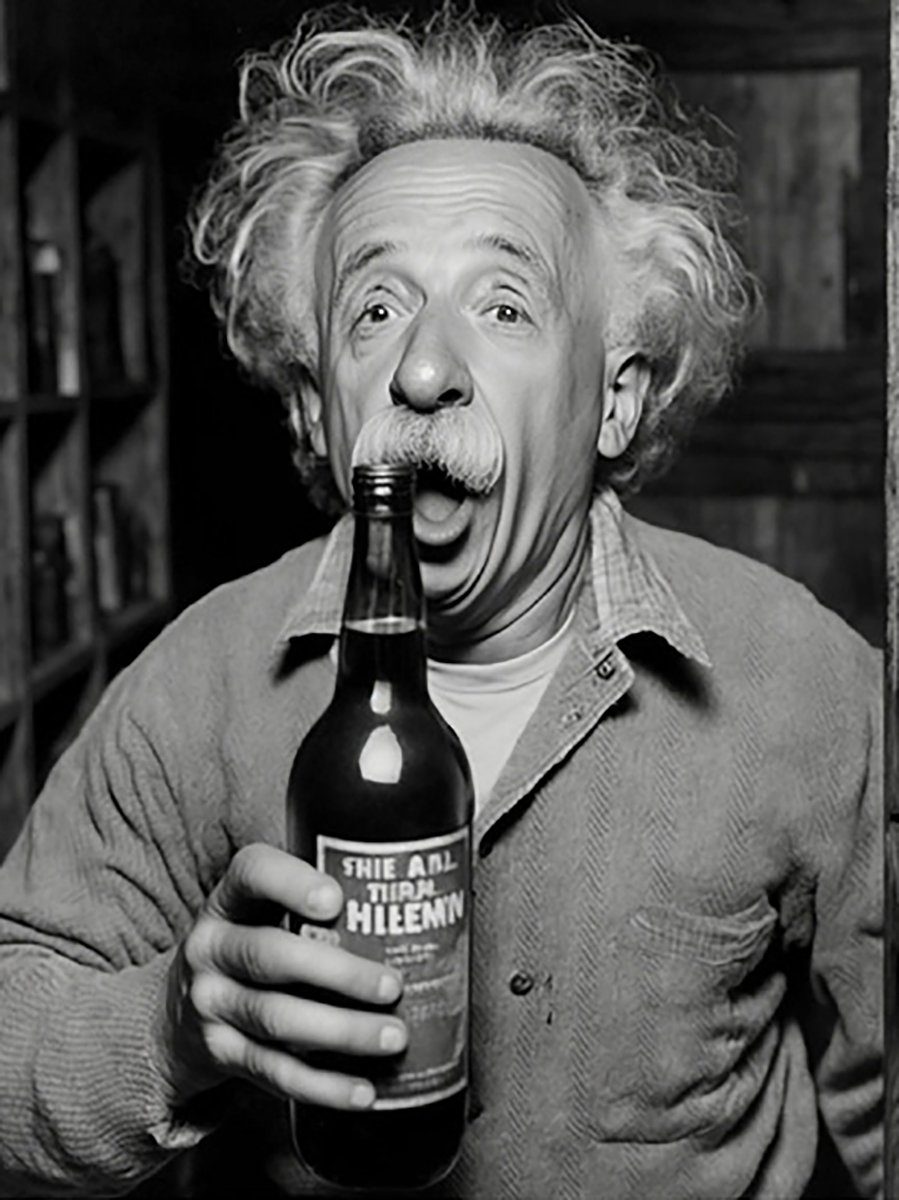 PYRAMID Kunstdruck Einstein Kunstdruck Have A Beer 30 x 40 cm