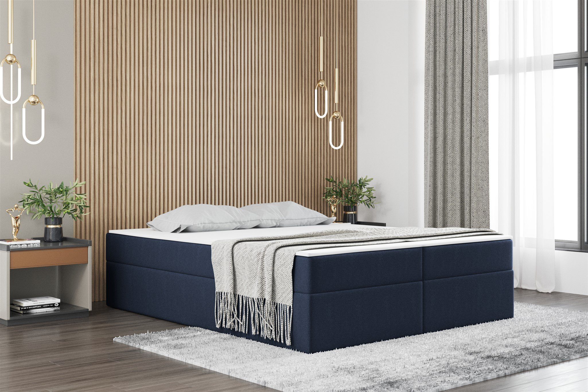 Fun Möbel Boxbett Dachschräge Schlafzimmerbett Prima In Stoff Soro