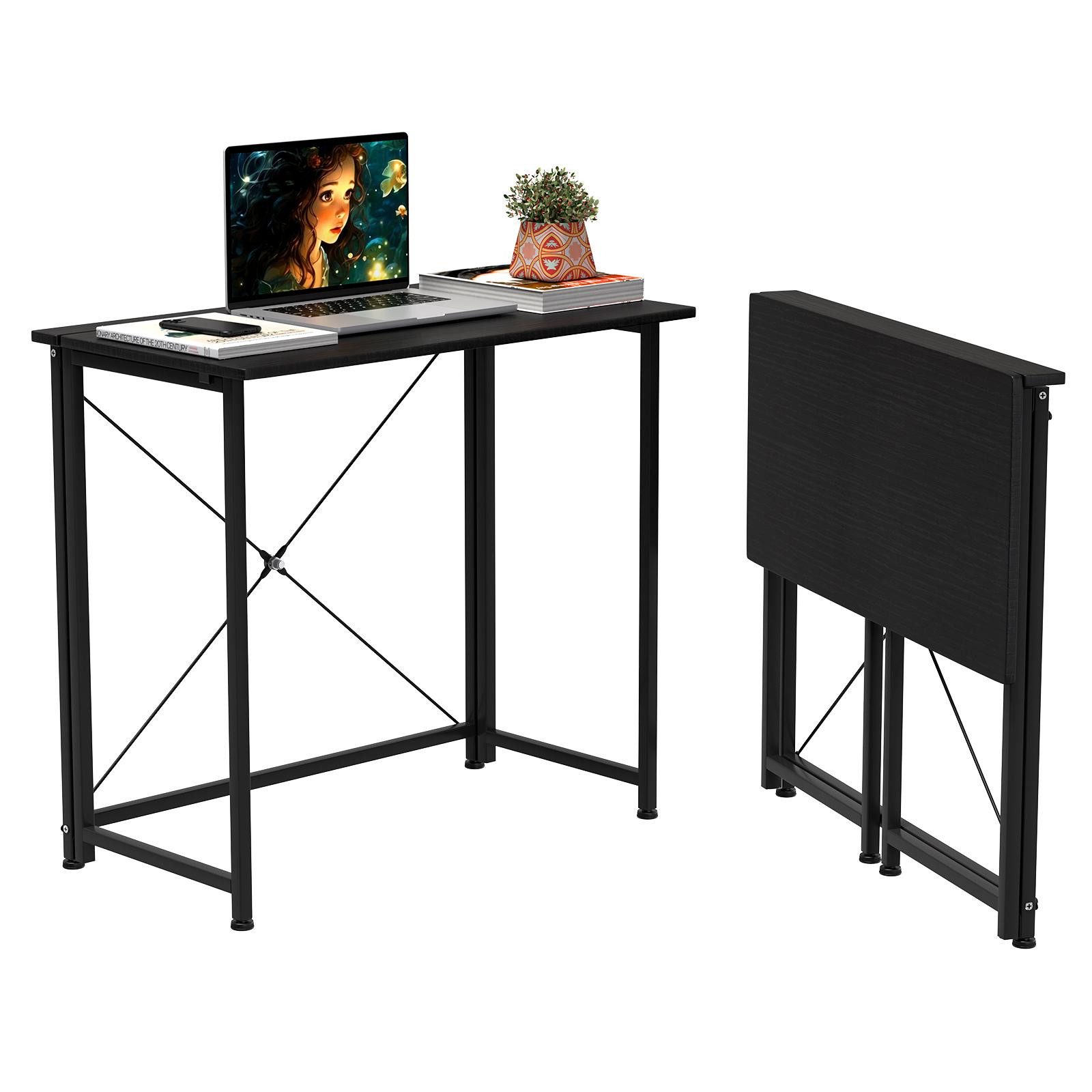JEOBEST Computertisch Faltbar Tisch, Faltbarer Kleiner Schreibtisch ...