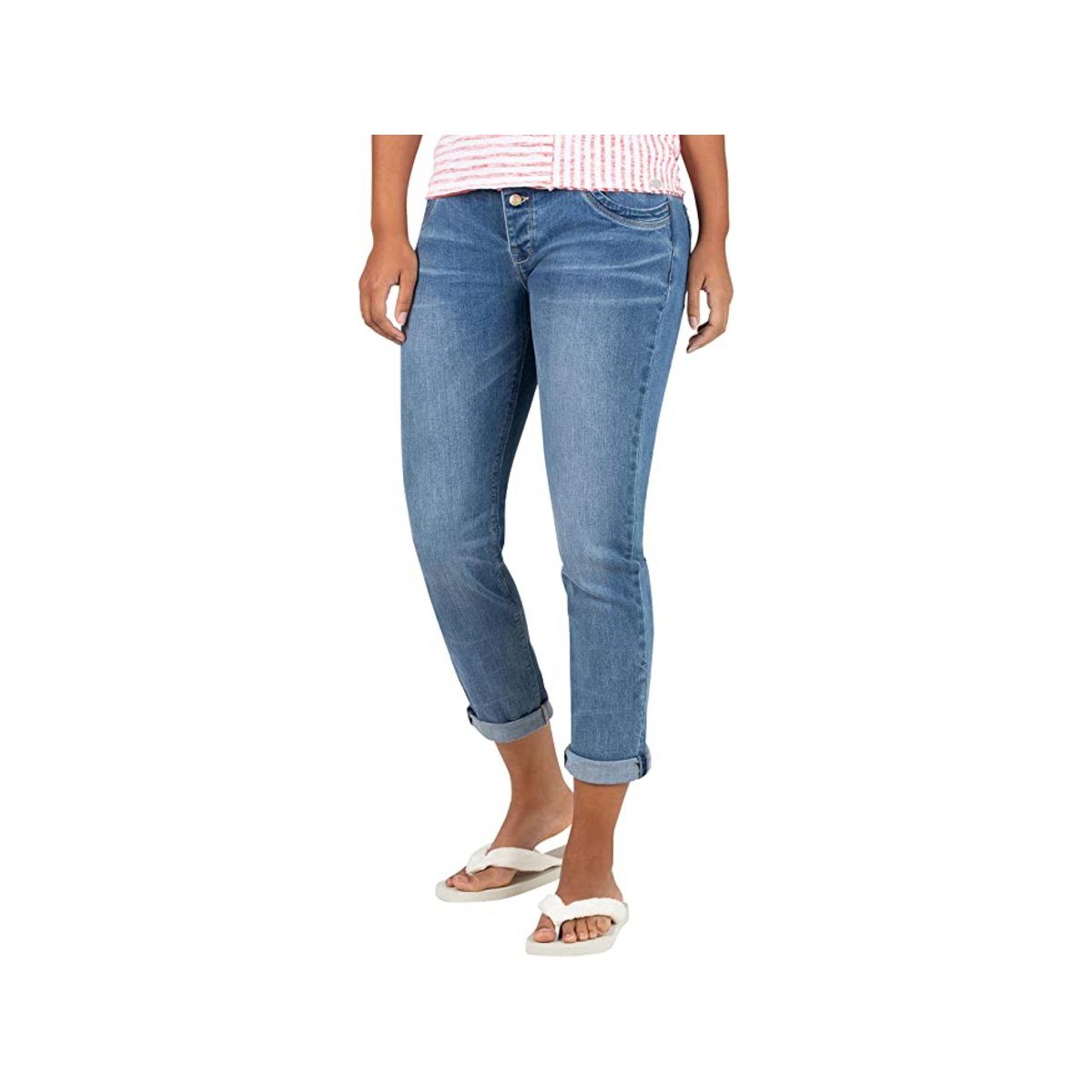 Timezone 5 Pocket Jeans Uni 1 Tlg Umgeschlagener Saum