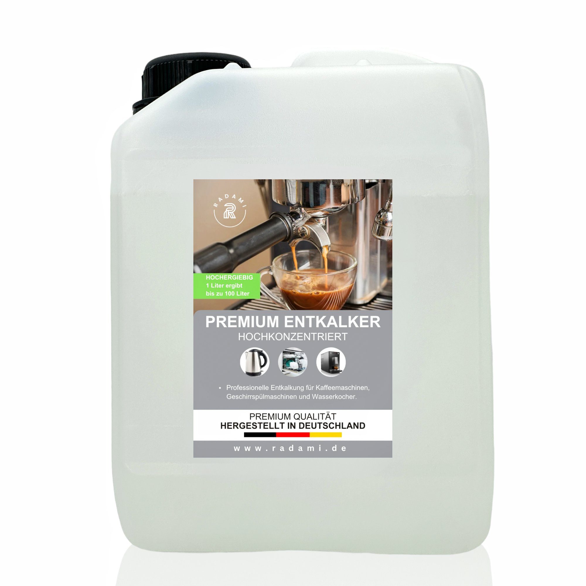 Radami 2,5L Entkalker Kaffeevollautomat Gastronomie Universal Konzentrat Flüssigentkalker (1 ...
