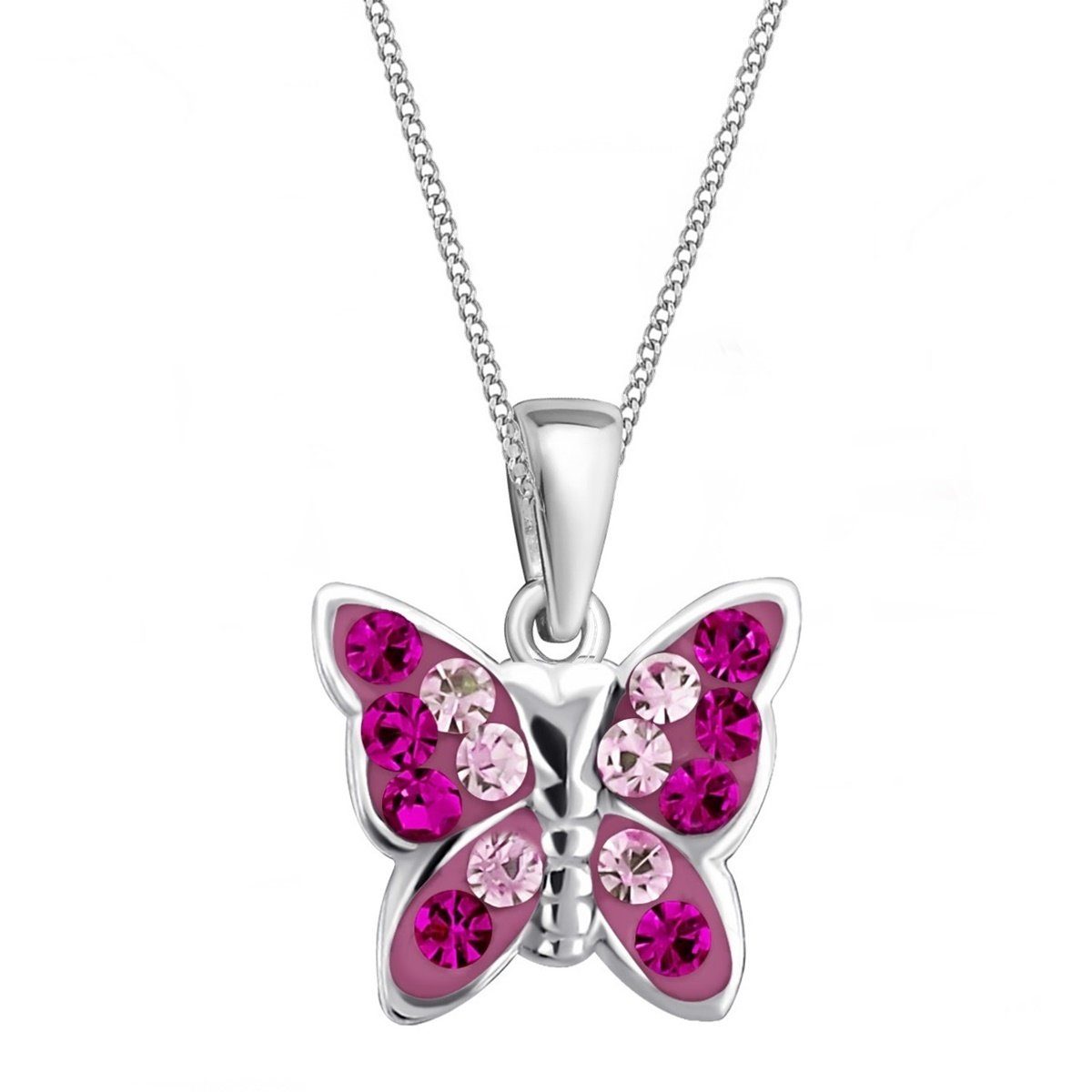 Goldene Hufeisen Kette mit Anhänger Mädchen Kinder mini klein Schmetterling Anhänger mit Kette ...