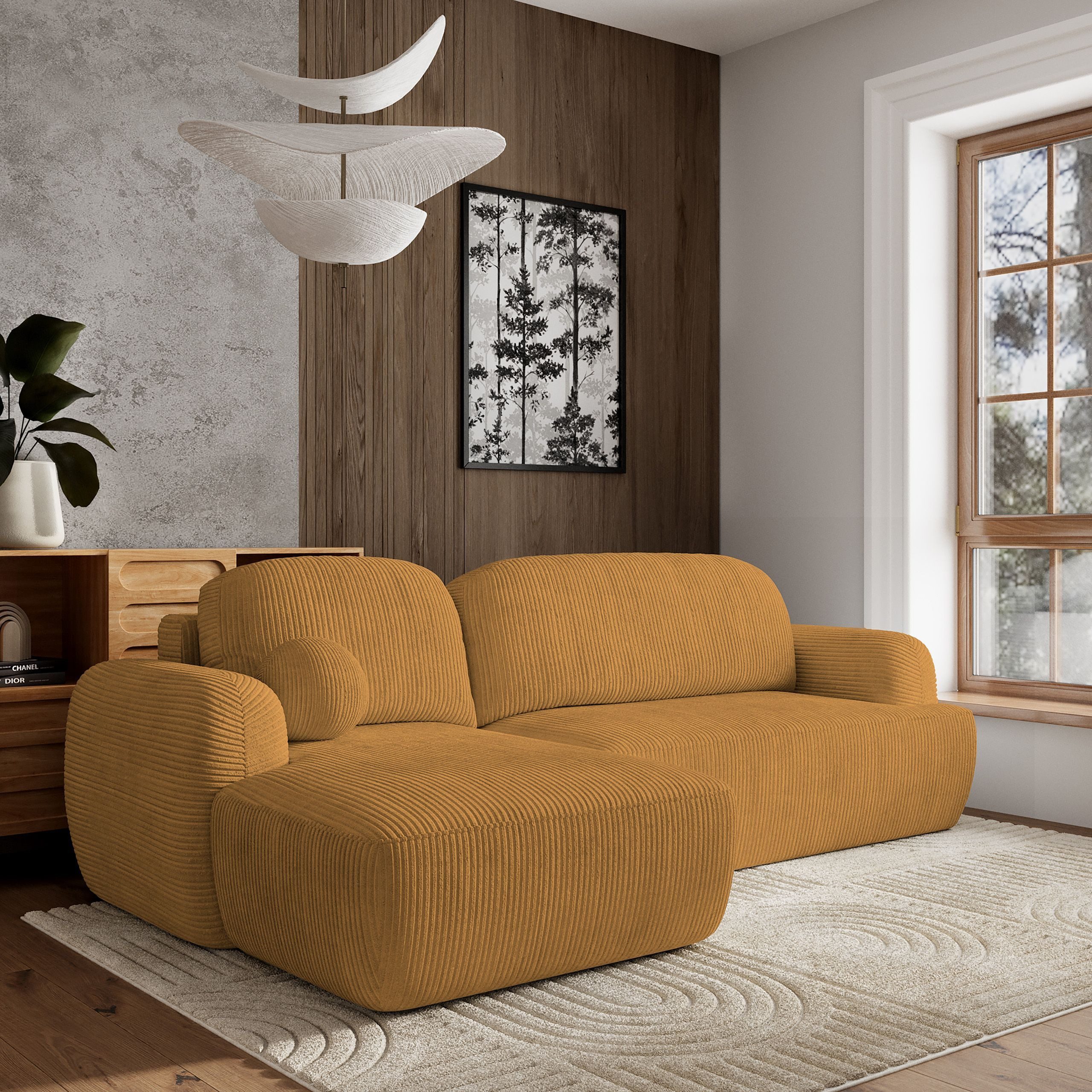 Masseno Ecksofa MODENZA mit Schlaffunktion L-Form, Sofa mit Bettkasten ...