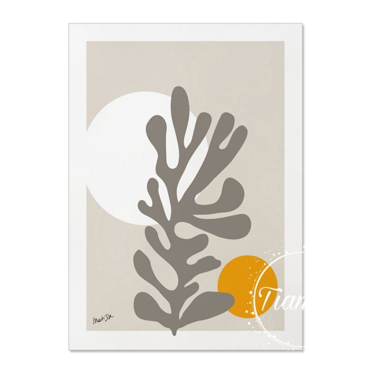 TPFLiving Kunstdruck (OHNE RAHMEN) Poster - Leinwand - Wandbild, Henri Matisse - Abstrakte ...