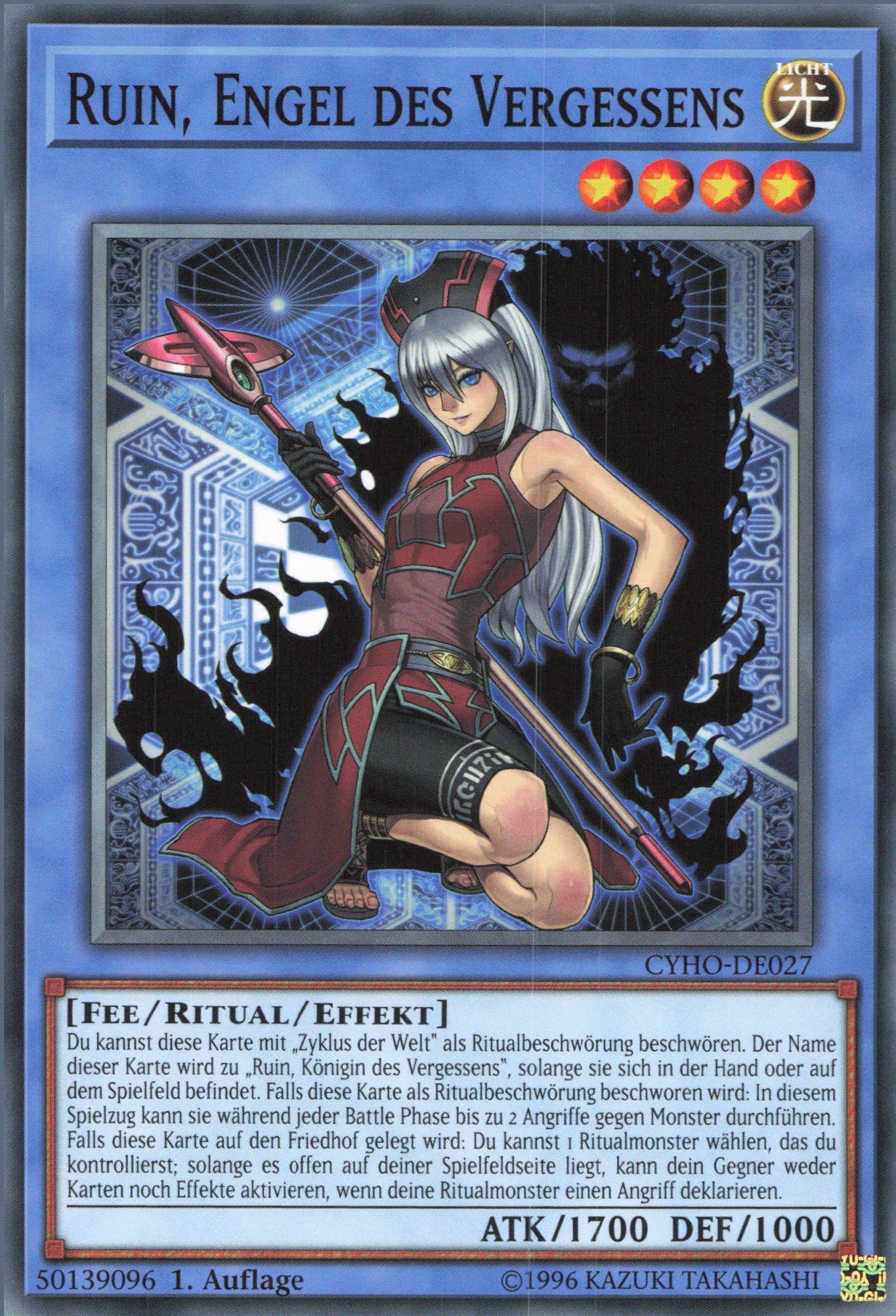 ReCollectibles Sammelkarte YuGiOh Karte Ruin, Engel des Vergessens deutsch, Yu-Gi-Oh! Karte CYHO ...