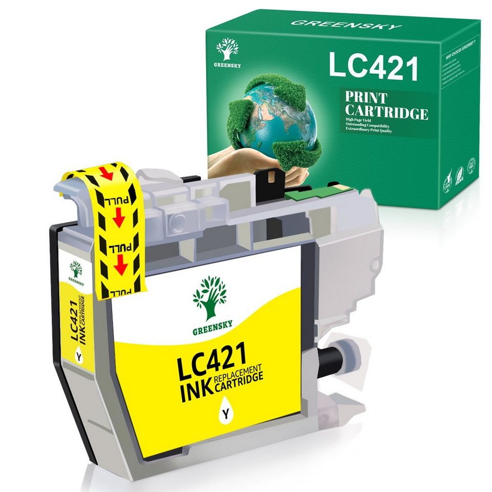 Greensky 1er ersetzt Brother LC421 LC 421XL Tintenpatrone (DCP-J1050DW ... Greensky 1er ersetzt Brother LC421 LC 421XL Tintenpatrone (DCP-J1050DW ...