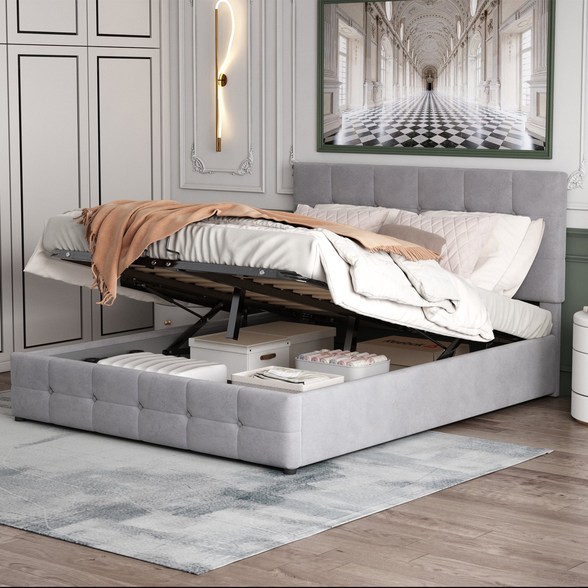 Hauss Sploe Polsterbett Doppelbett Polsterbett Funktionsbett Bettrahmen