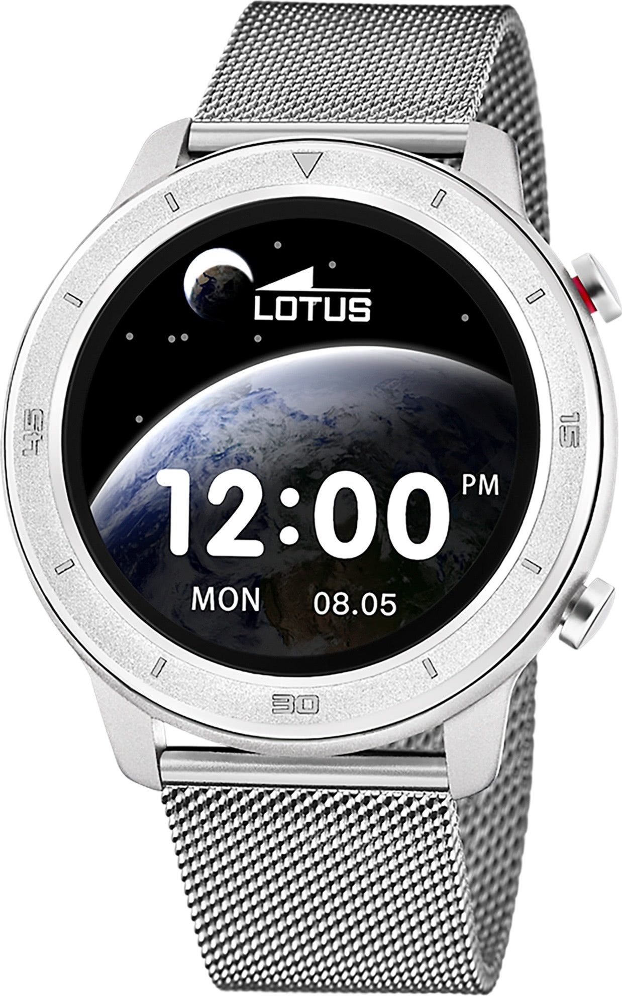 Lotus Multifunktionsuhr Lotus Herrenuhr Edelstahl silber schwarz, (Multifunktionsuhr), Herren ...