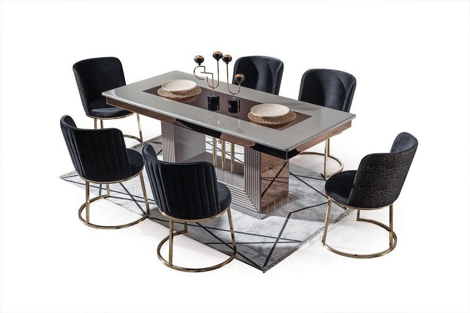 Jvmoebel Esszimmer Set Modern Esszimmer Set Besteht Aus Esstisch Und 6x