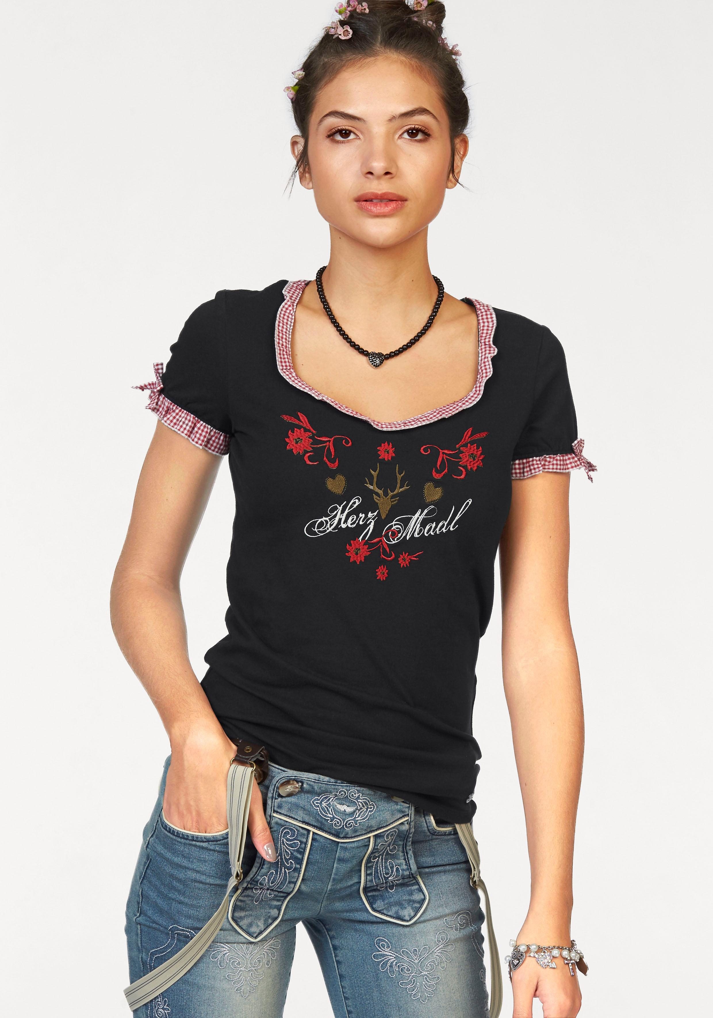 Ajc T Shirt Mit Trachten Stickerei Fürs Oktoberfest Online Kaufen Otto