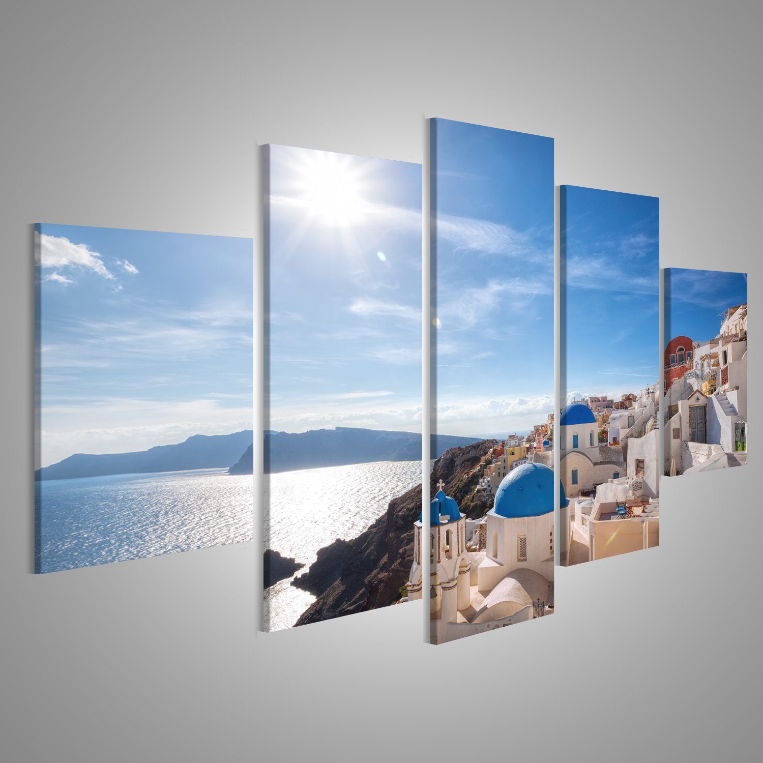 Islandburner Leinwandbild Bild Auf Leinwand Oia Dorf In Santorini