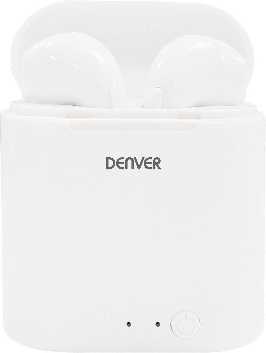 Denver TWQ-40P True Wireless Headset + Qi Ladepad Bluetooth-Kopfhörer ...